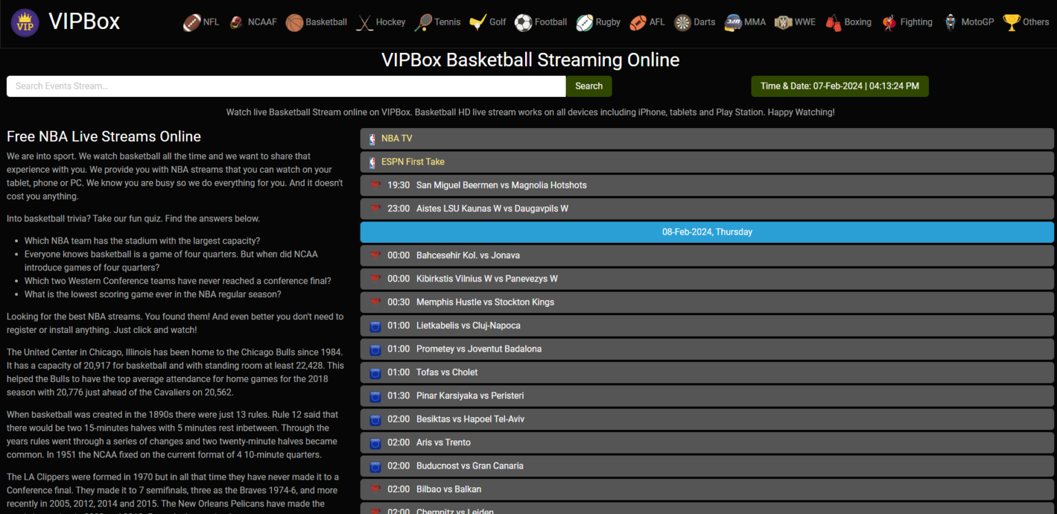Vipbox.tv: Free Sports Streaming Platform - Durofy - Business, Technology, Entertainment and ...