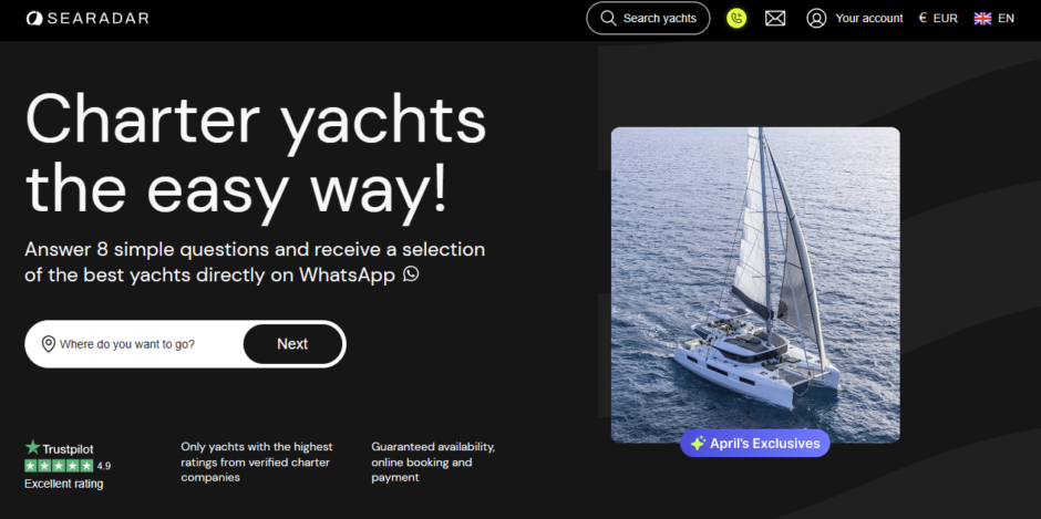 Yacht: SEARADAR -- The Best Full-cycle Yacht Booking Service